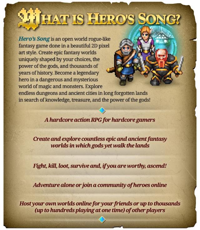 Pixelmage Reveals Kickstarter for Hero's Song
