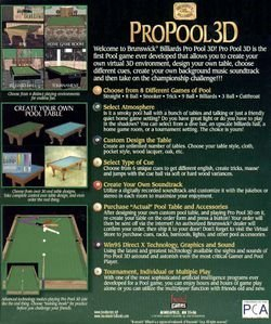 Brunswick Billiards Pro Pool 3D for Microsoft Windows - Sales, Wiki ...