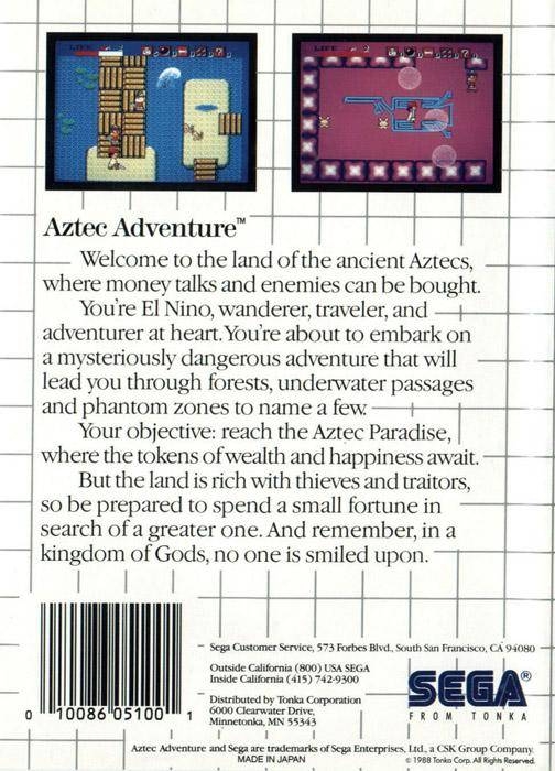 Aztec Adventure for Sega Master System - Sales, Wiki, Release Dates ...